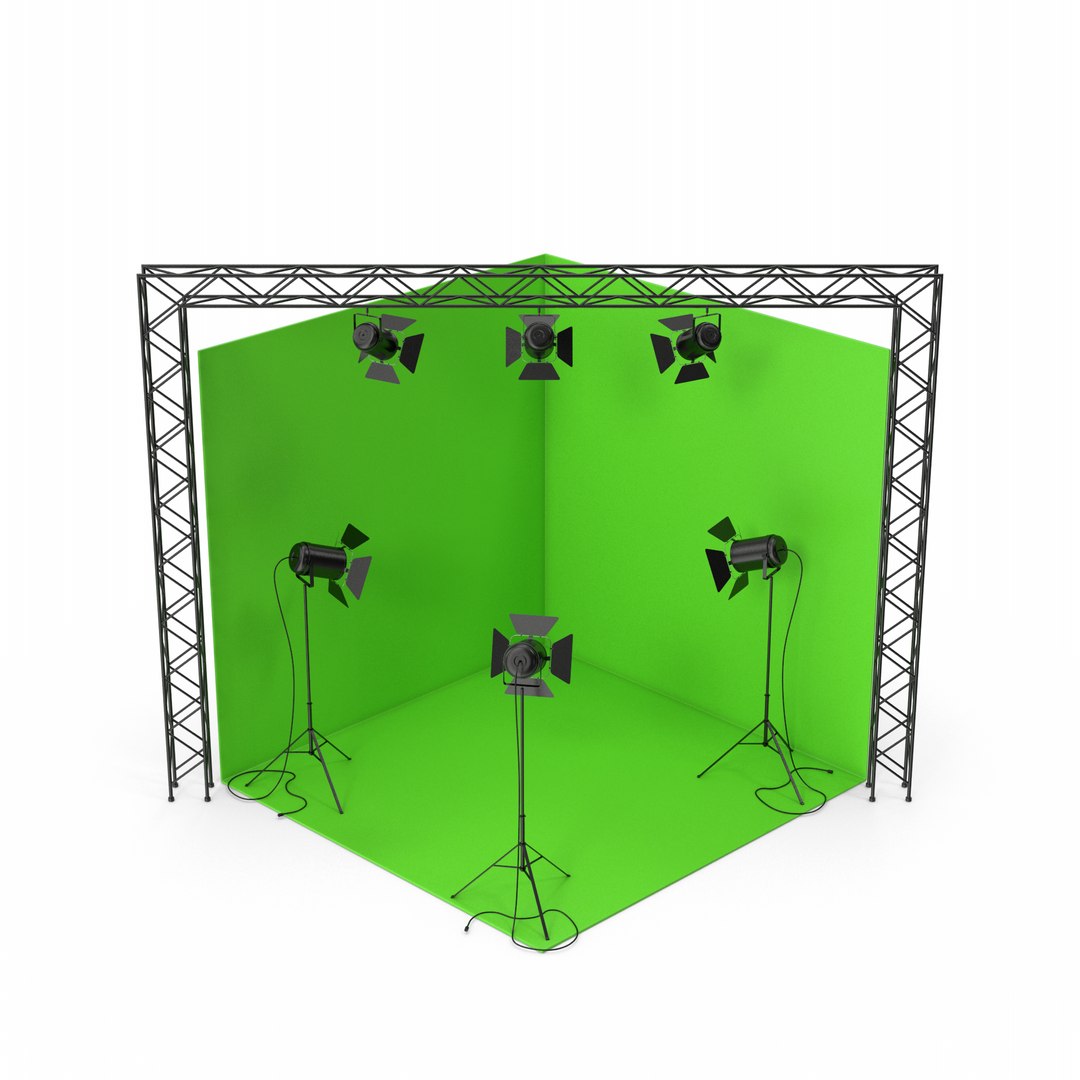 3D Green Studio Set - TurboSquid 2249543