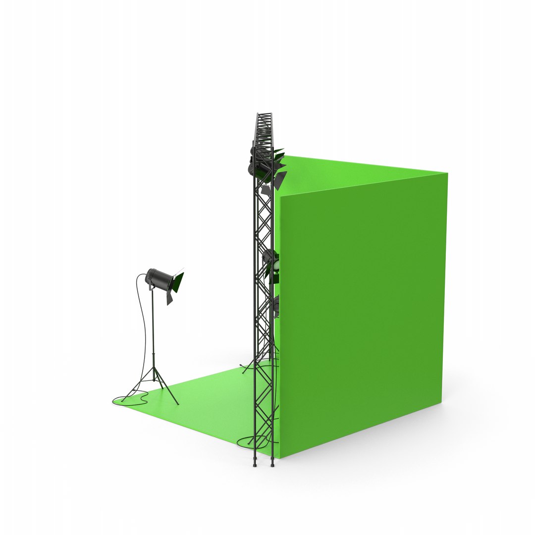 3D Green Studio Set - TurboSquid 2249543