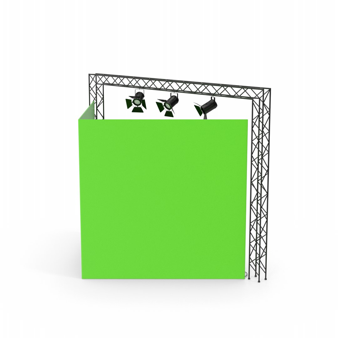 3D Green Studio Set - TurboSquid 2249543