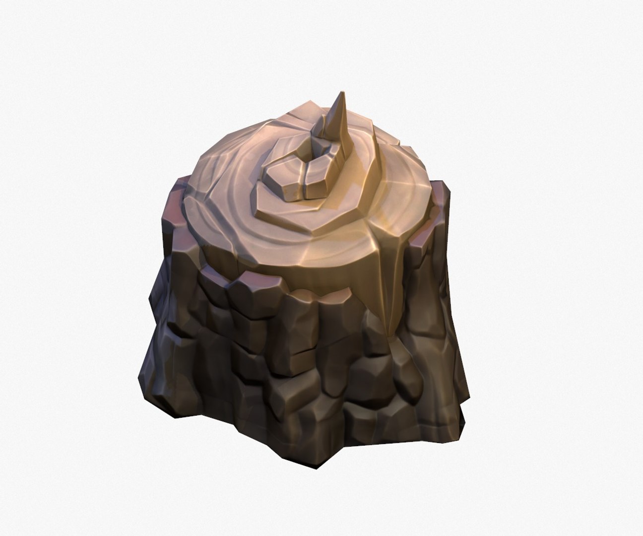 3D Cartoon Stump 02 Model - TurboSquid 1212271