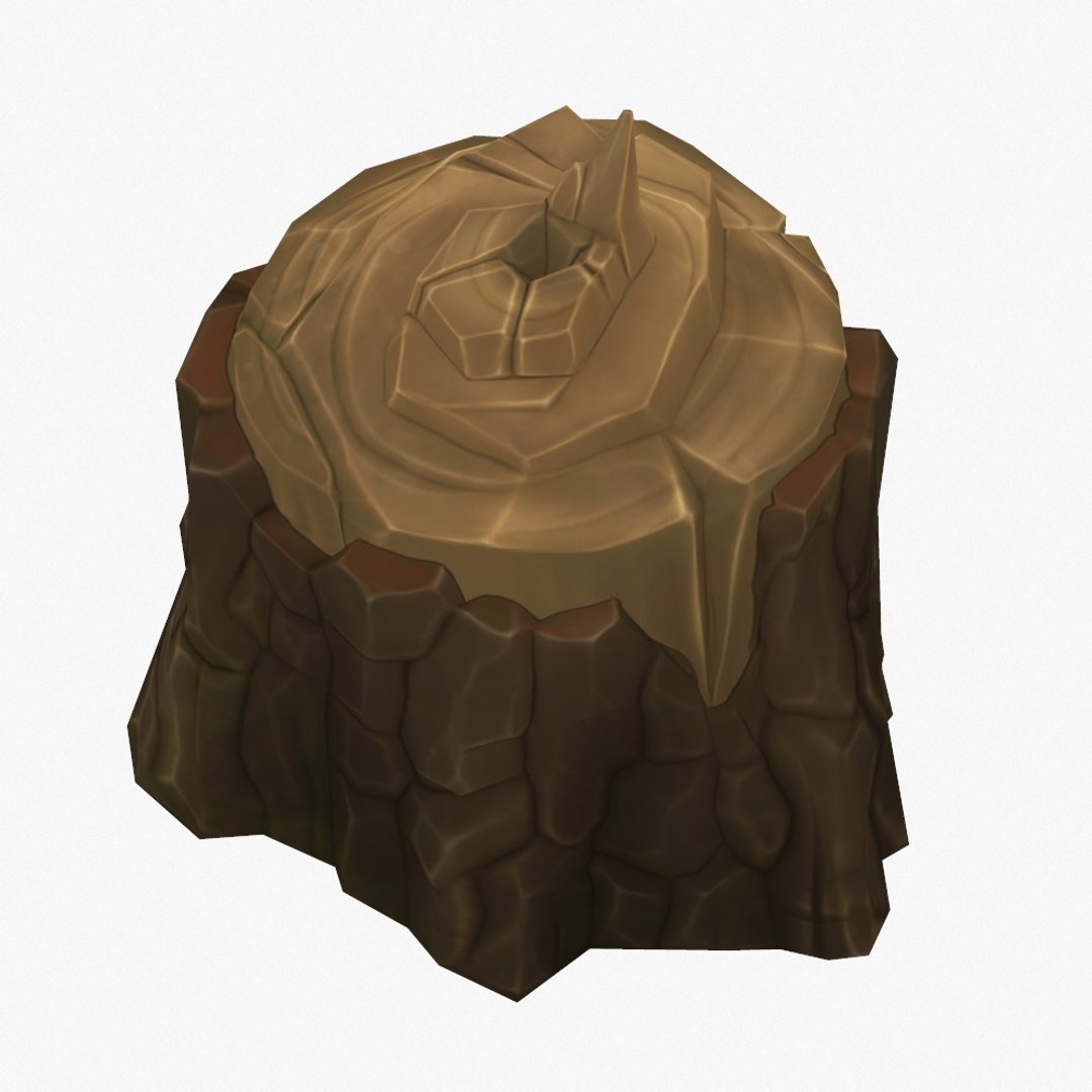 3D Cartoon Stump 02 Model - TurboSquid 1212271