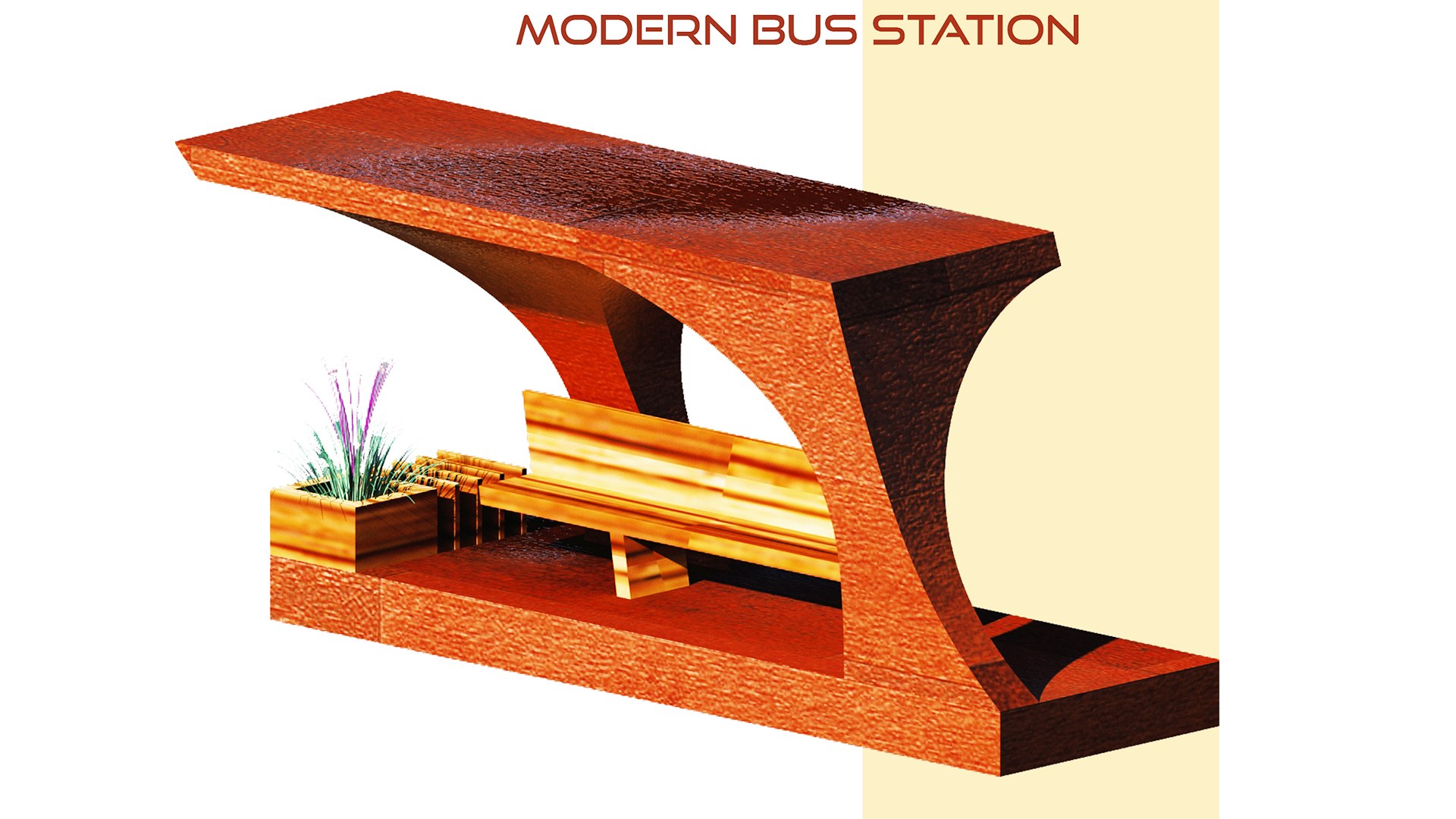 3D Model Modern Bus Station 02 - TurboSquid 1916433