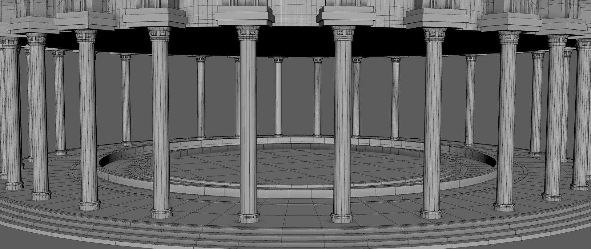 Classic Swimming Pool Temple 3D Model - TurboSquid 1737545