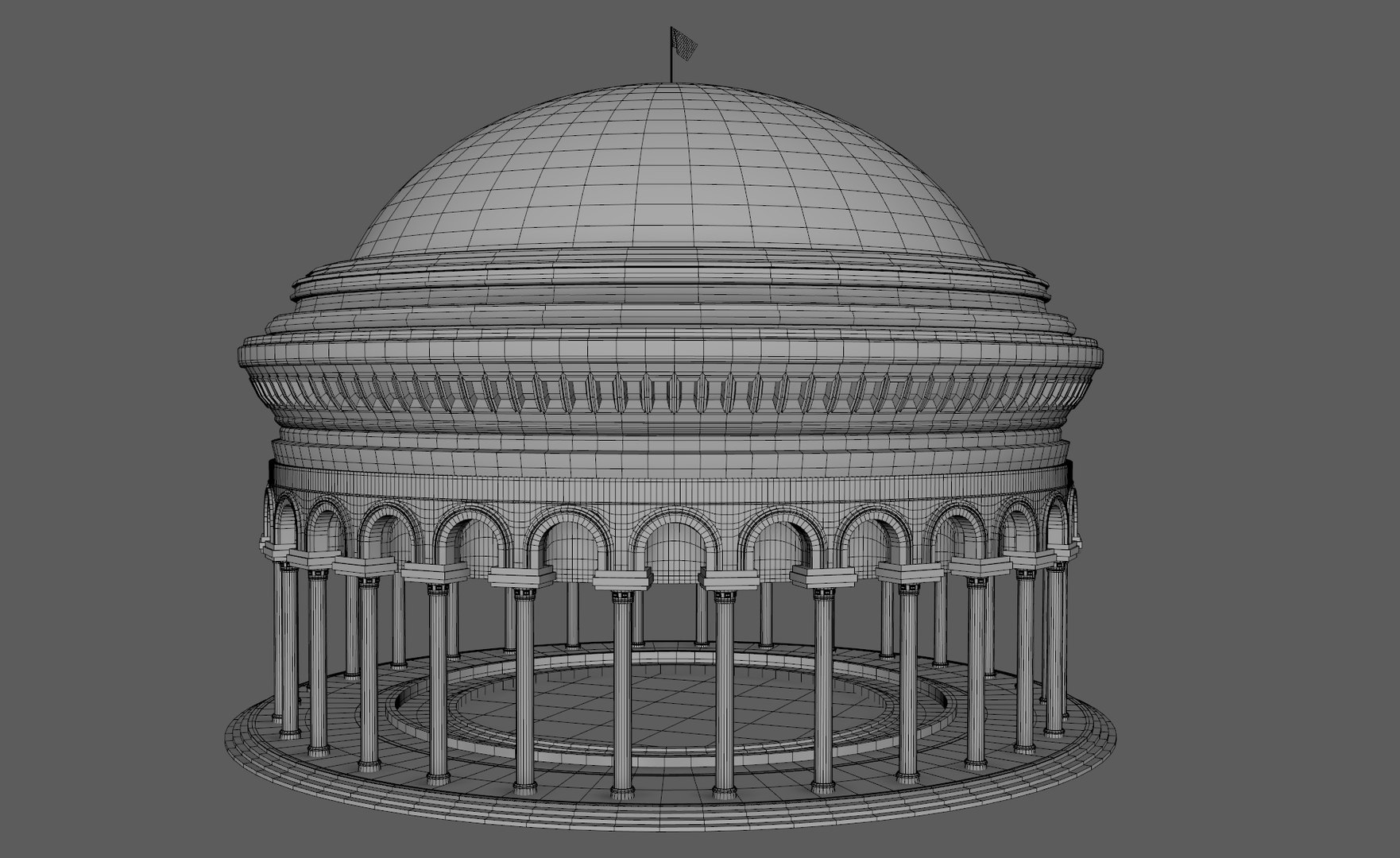 Classic Swimming Pool Temple 3D Model - TurboSquid 1737545