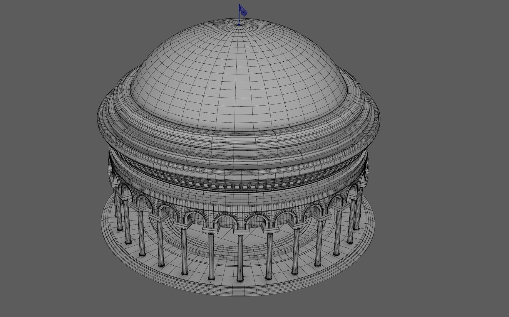 Classic Swimming Pool Temple 3D Model - TurboSquid 1737545