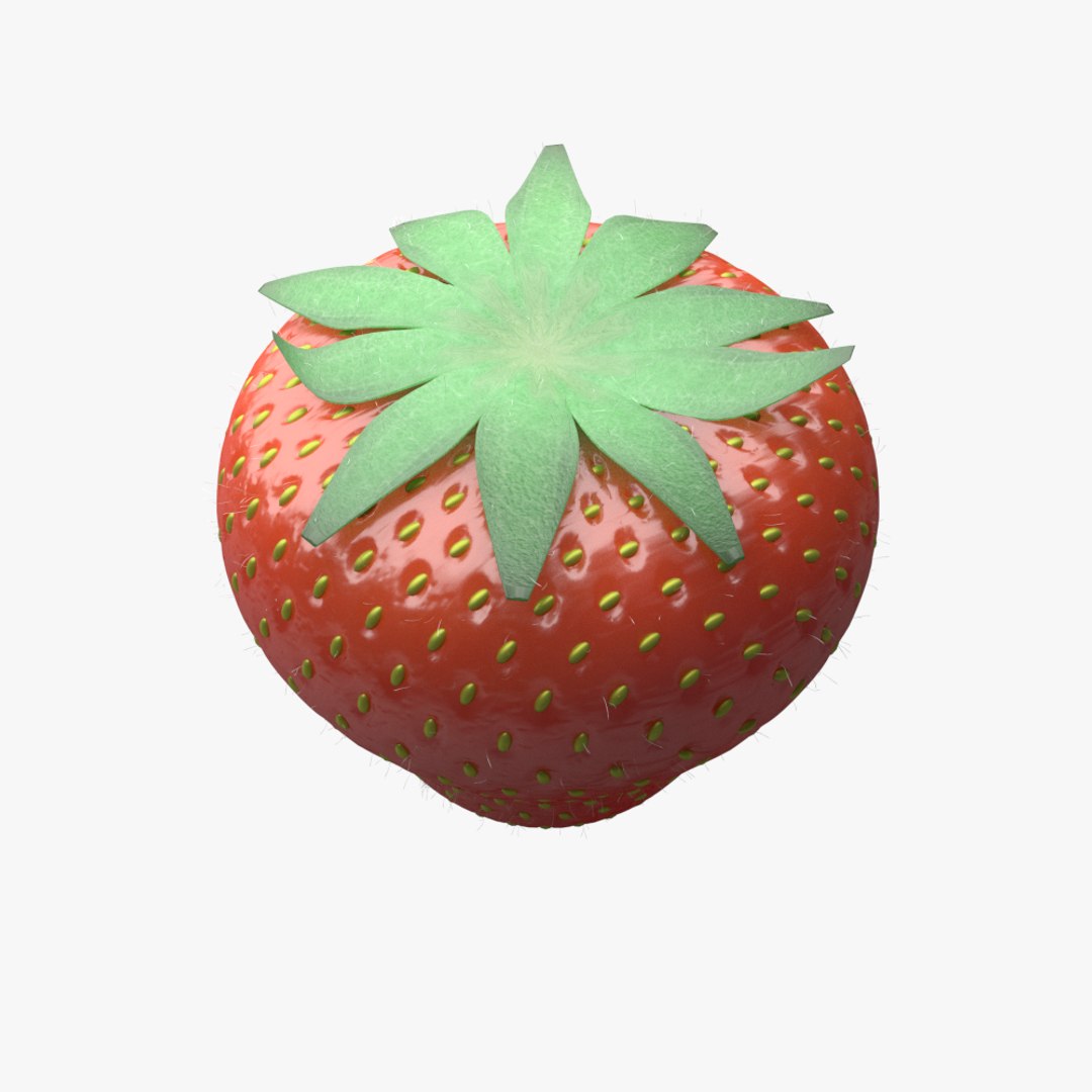 3D Strawberry Berry Model - TurboSquid 1232285