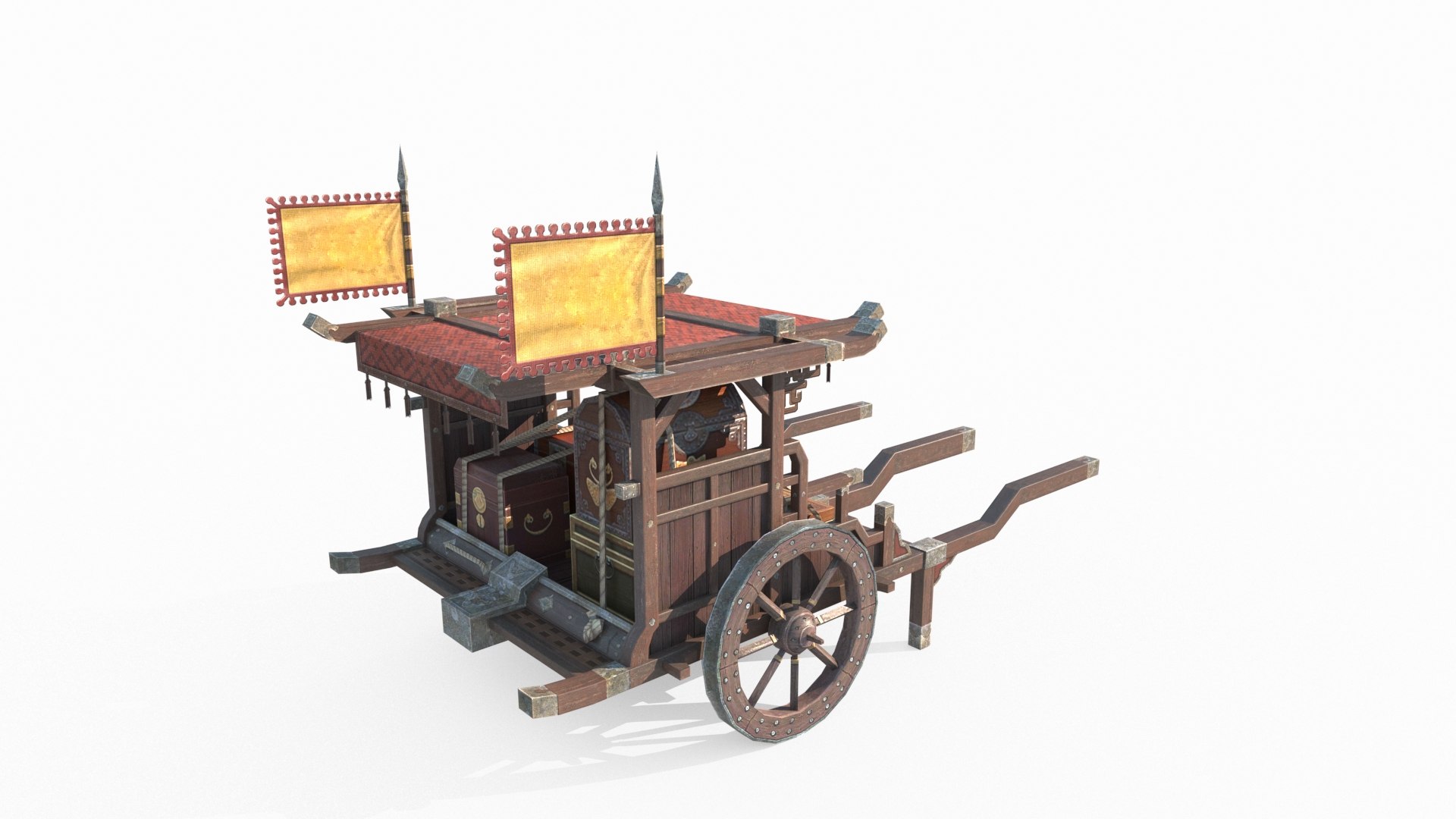 Ancient Asian Carriage 3D - TurboSquid 2078411