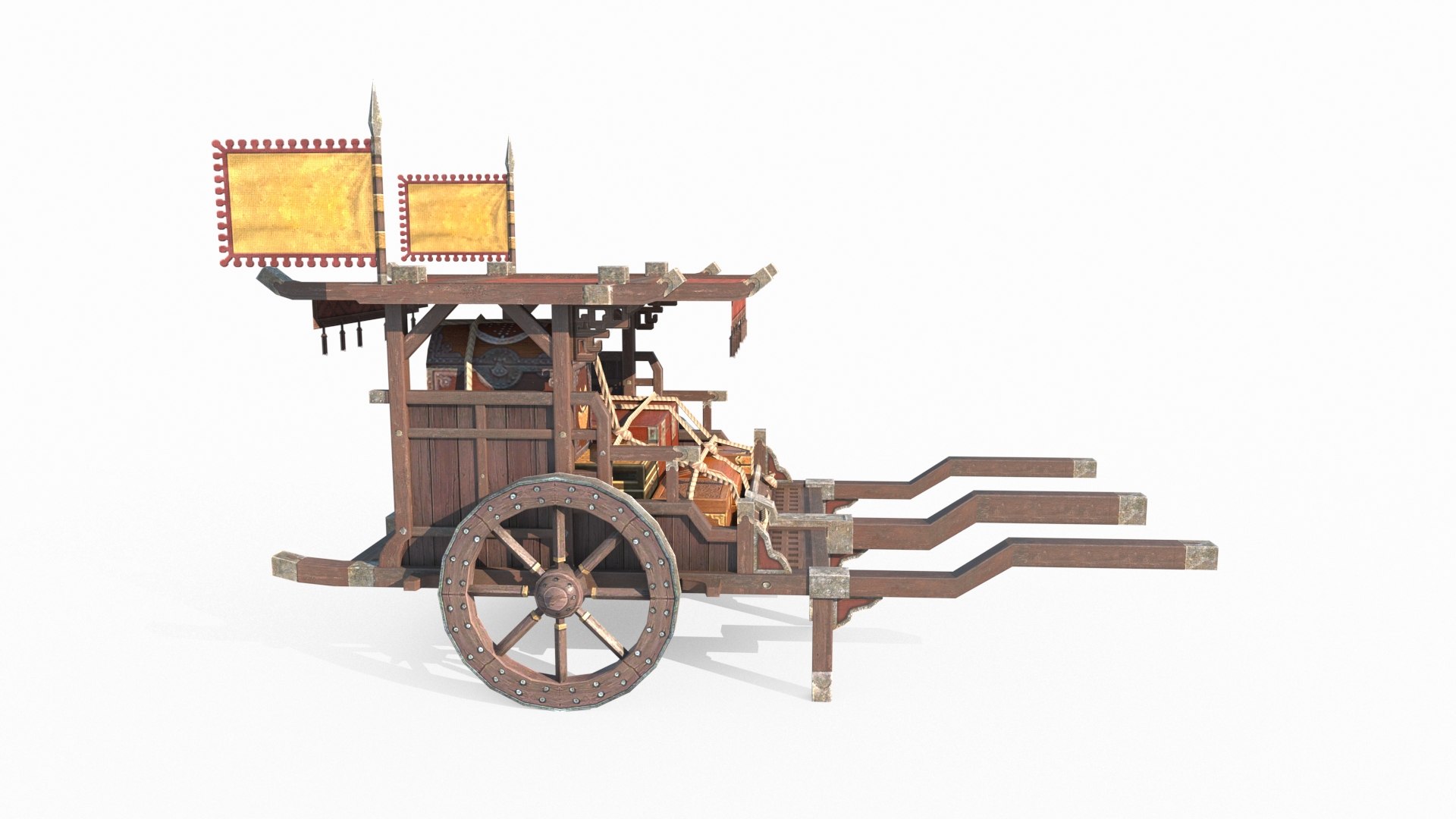 Ancient Asian Carriage 3D - TurboSquid 2078411