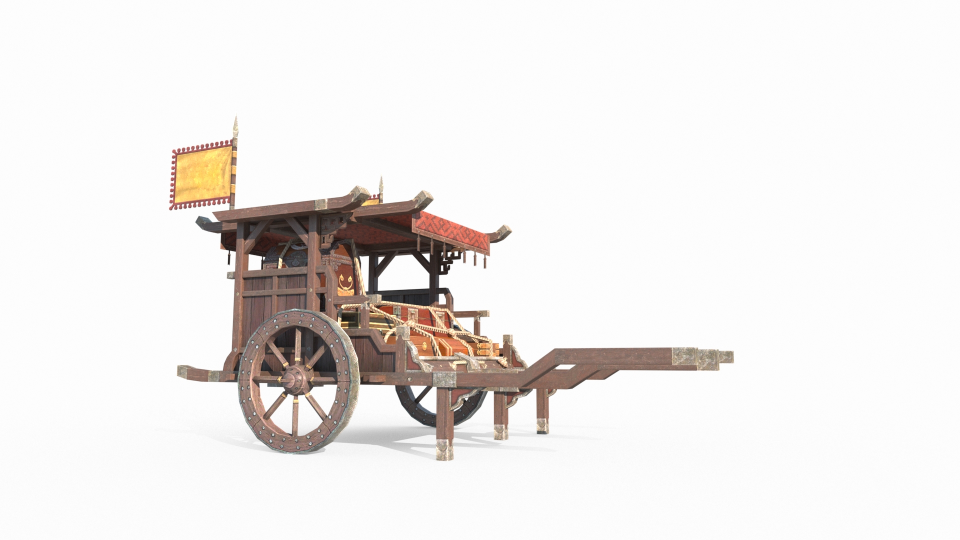 Ancient Asian Carriage 3D - TurboSquid 2078411
