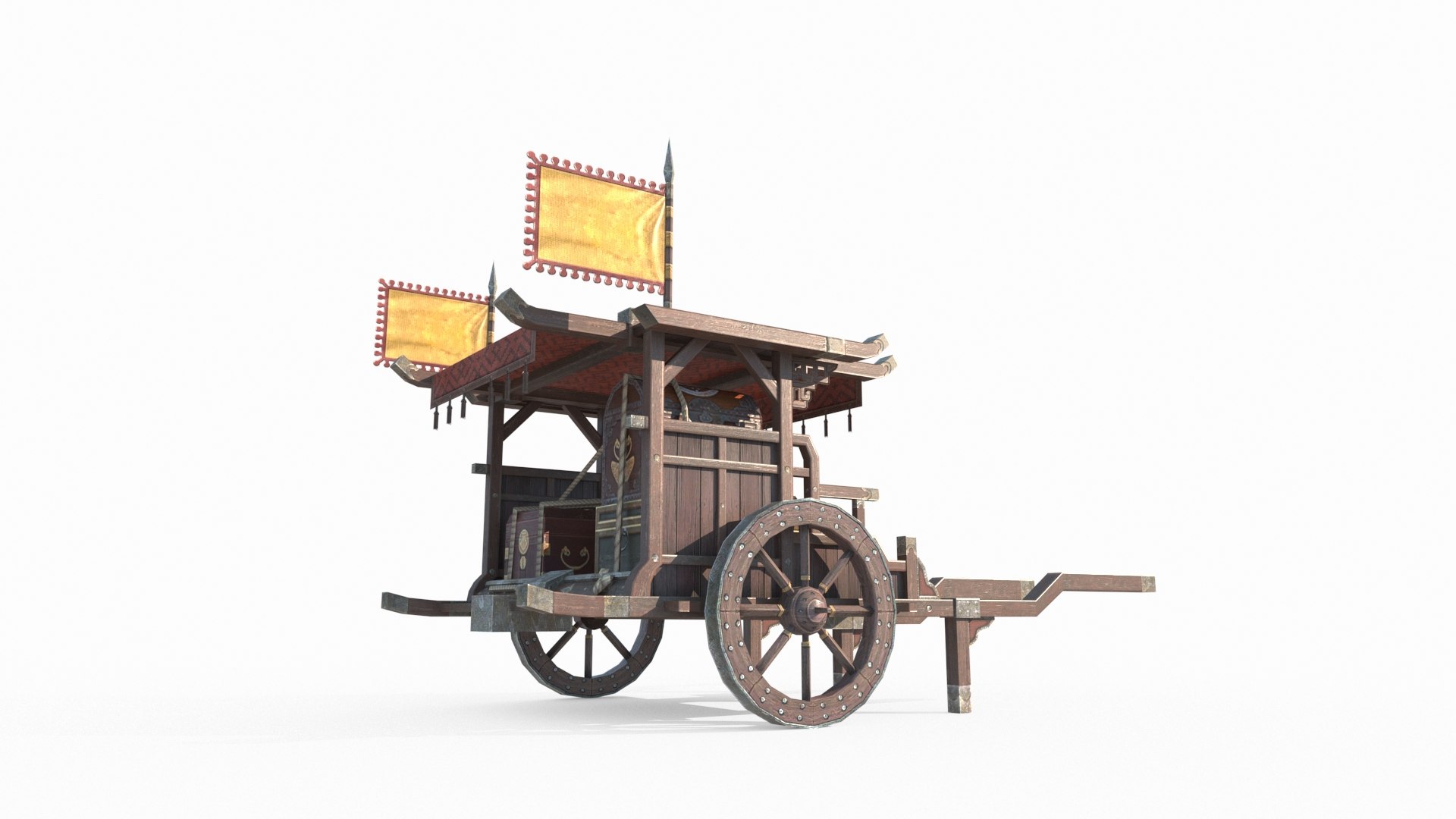 Ancient Asian Carriage 3D - TurboSquid 2078411
