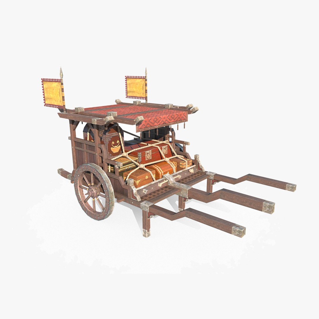 Ancient Asian Carriage 3D - TurboSquid 2078411