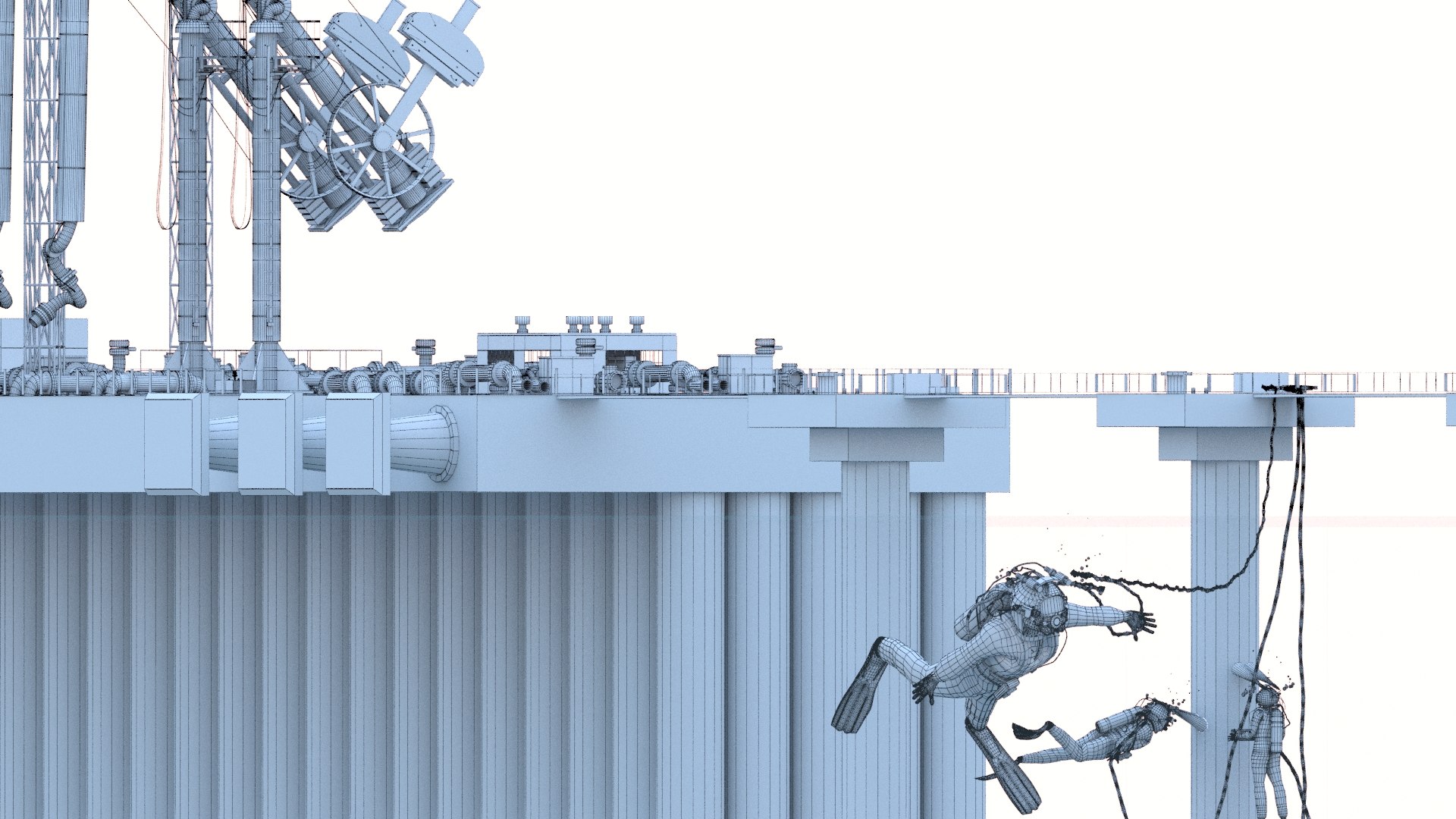 Berth With Divers 3D Model - TurboSquid 2020819