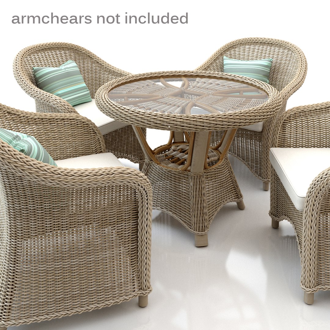 Rattan Table 3d Model