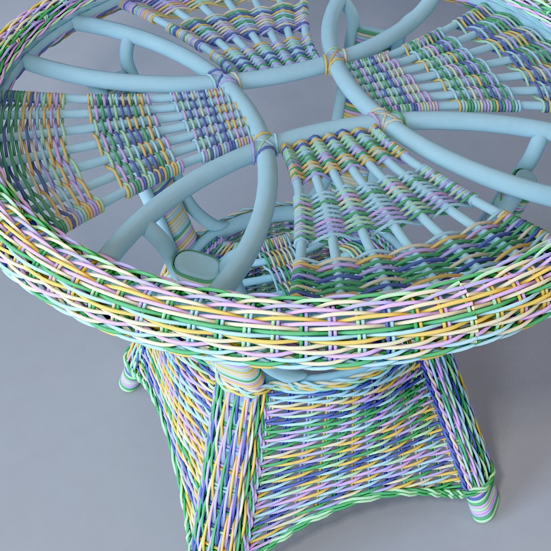 Rattan Table 3d Model
