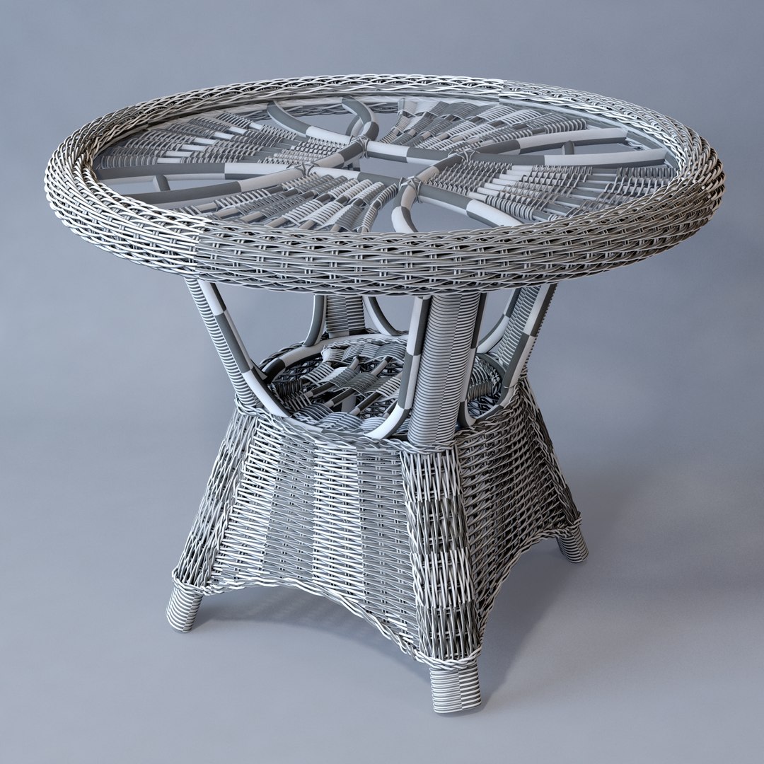 Rattan Table 3d Model