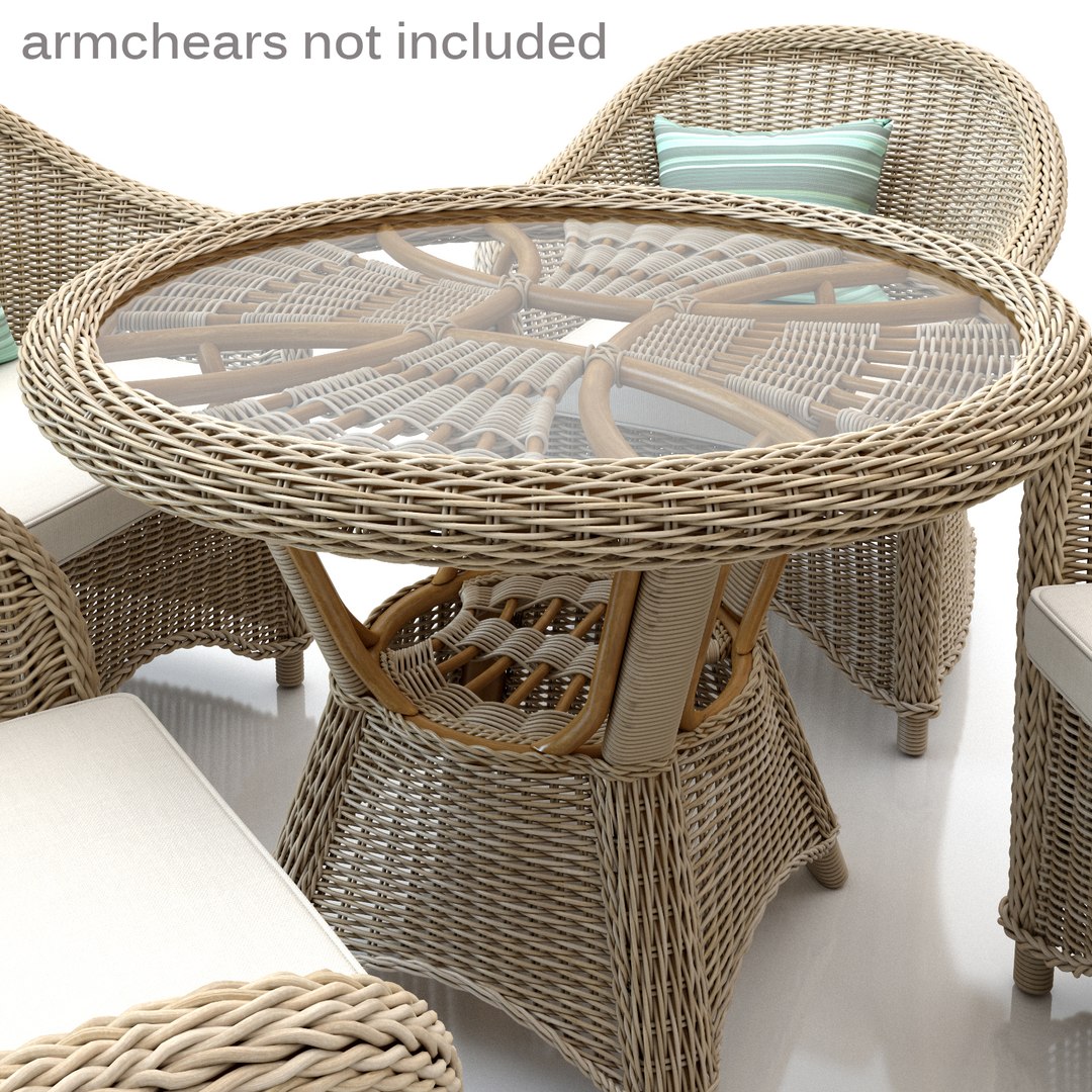 Rattan Table 3d Model