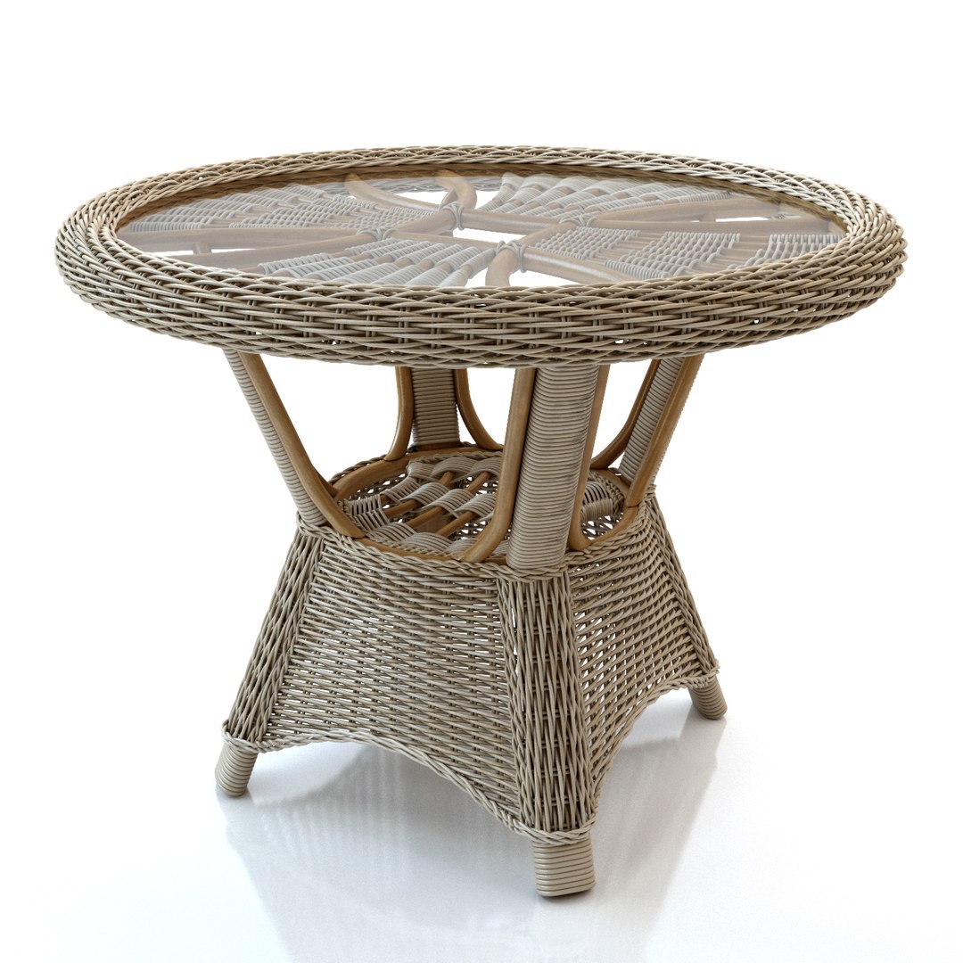 Rattan Table 3d Model
