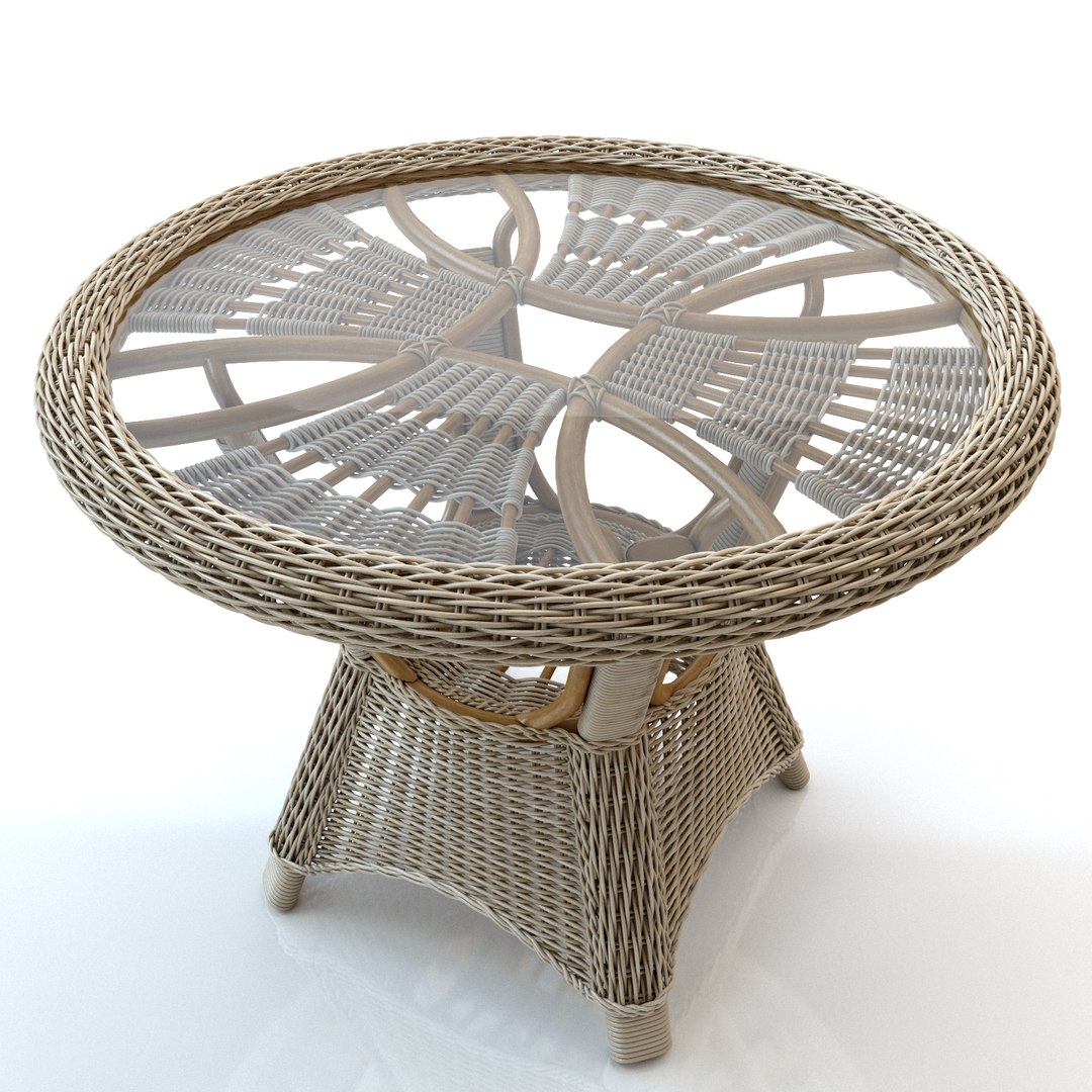 Rattan Table 3d Model