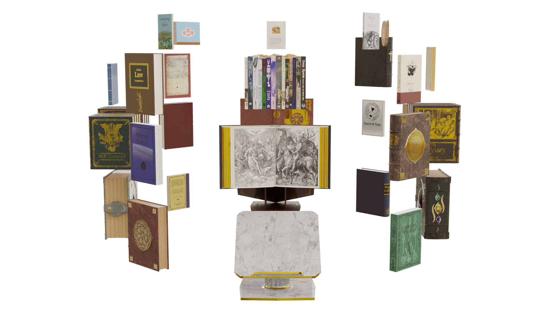 3D Books Set 01 - TurboSquid 2049902