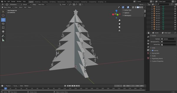 Christmas tree feet height model - TurboSquid 1658479