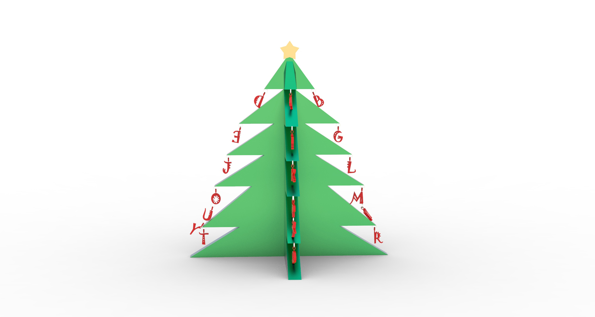 Christmas tree feet height model - TurboSquid 1658479