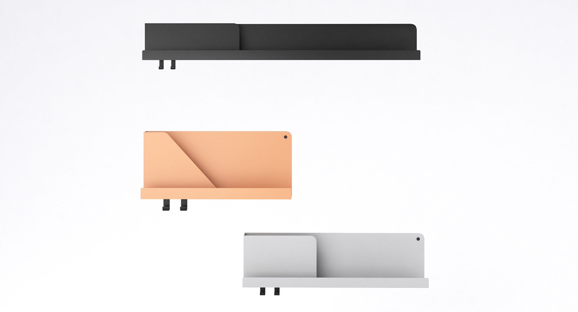 3d muuto folded shelves