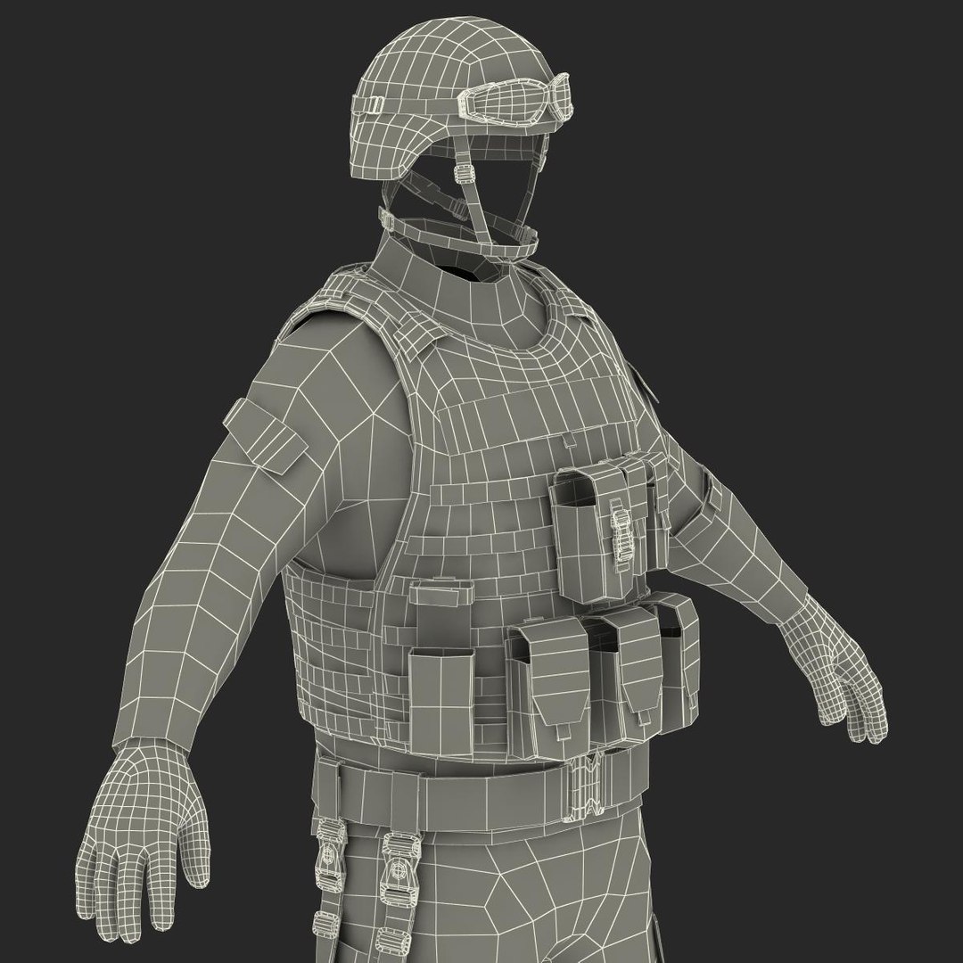 sas soldier clothes 3d model