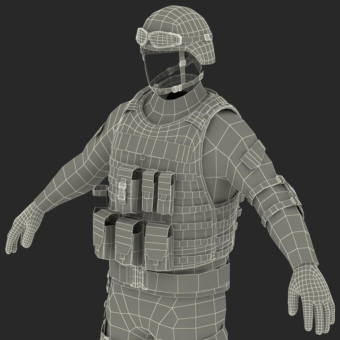 sas soldier clothes 3d model