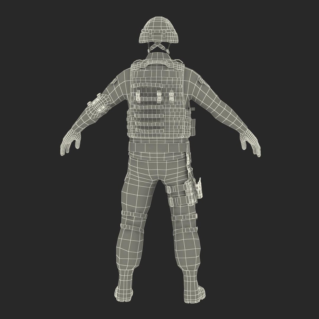 sas soldier clothes 3d model