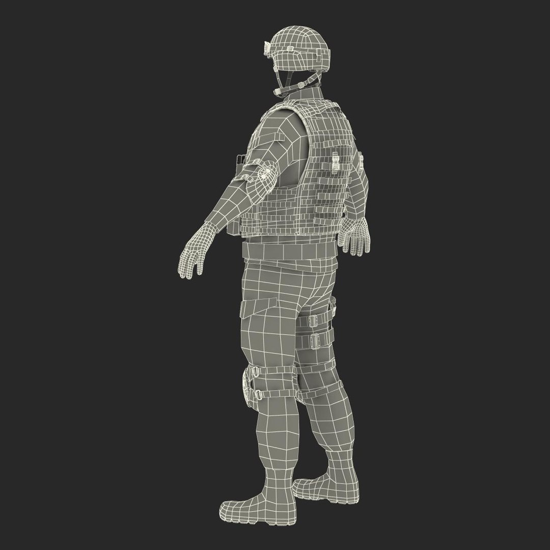 sas soldier clothes 3d model