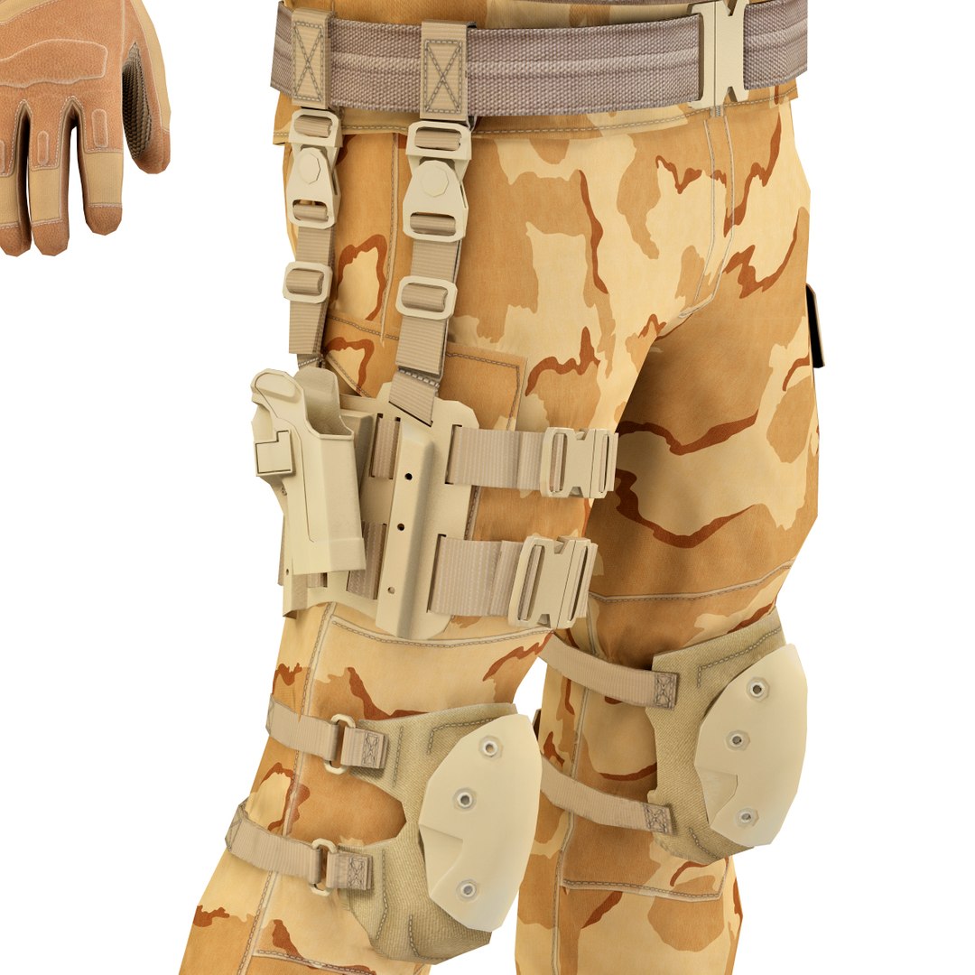 sas soldier clothes 3d model