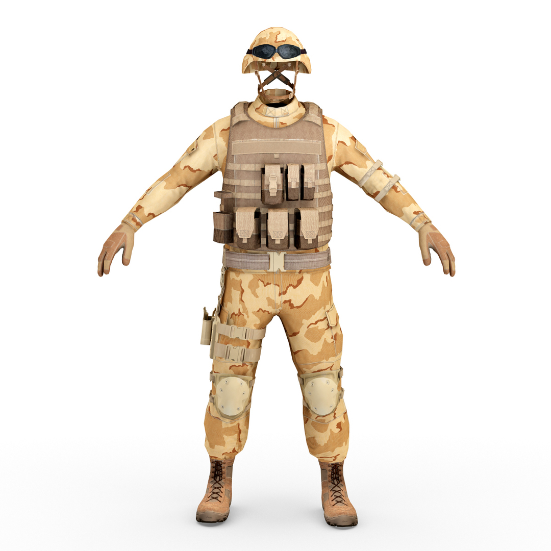 Sas Soldier Clothes 3d Model