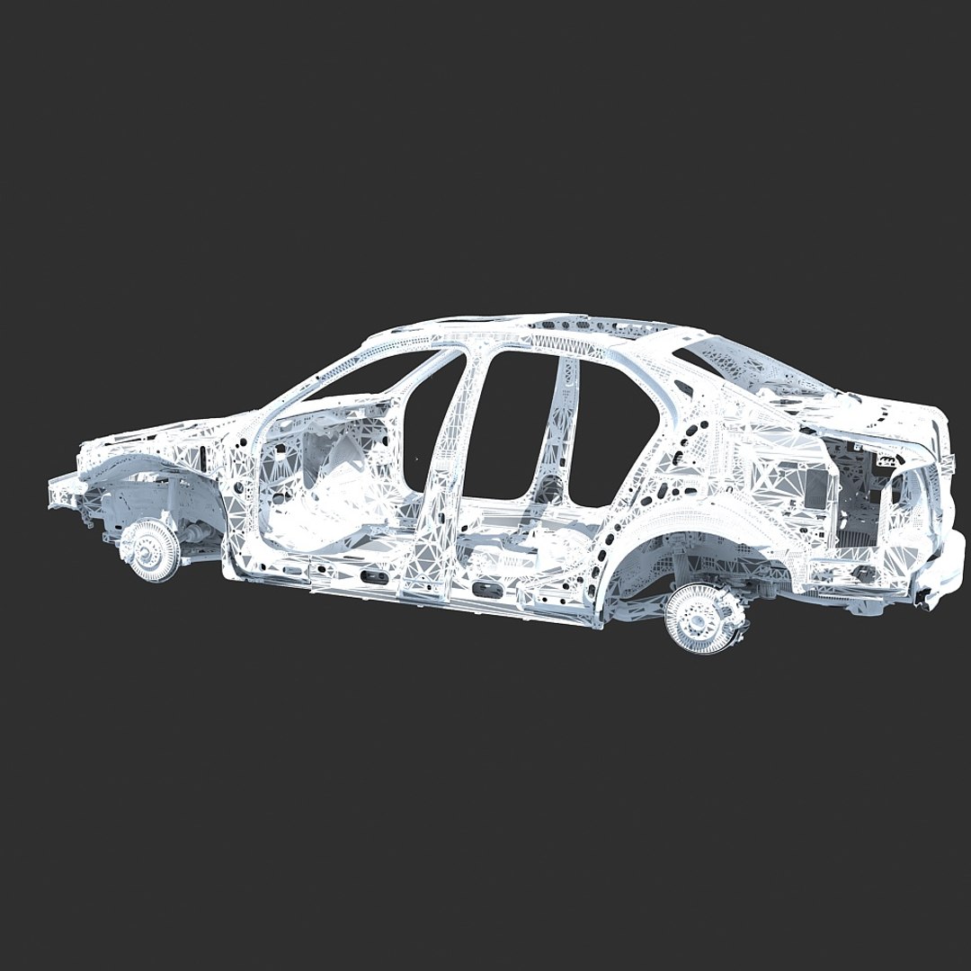 3d car frame model