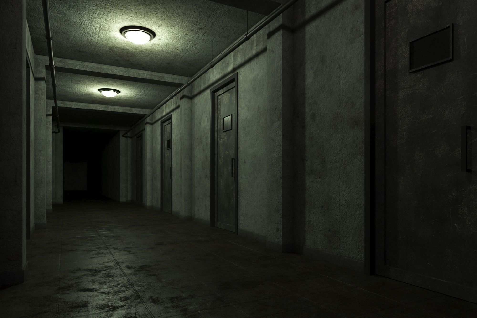lowpoly old scary dark corridor Modelo 3D - TurboSquid 1938239