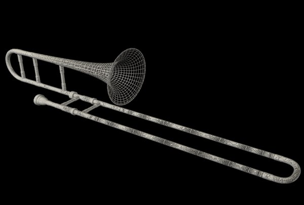 trombone brass 3d model