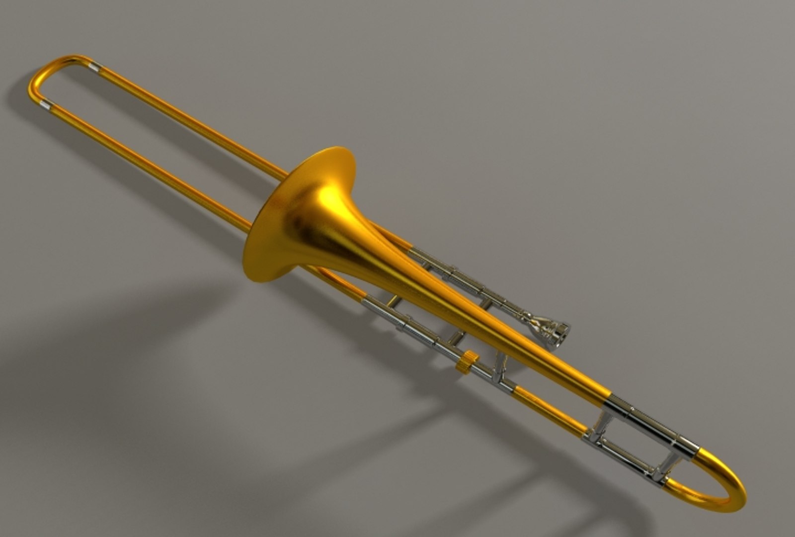 Trombone Brass 3d Model