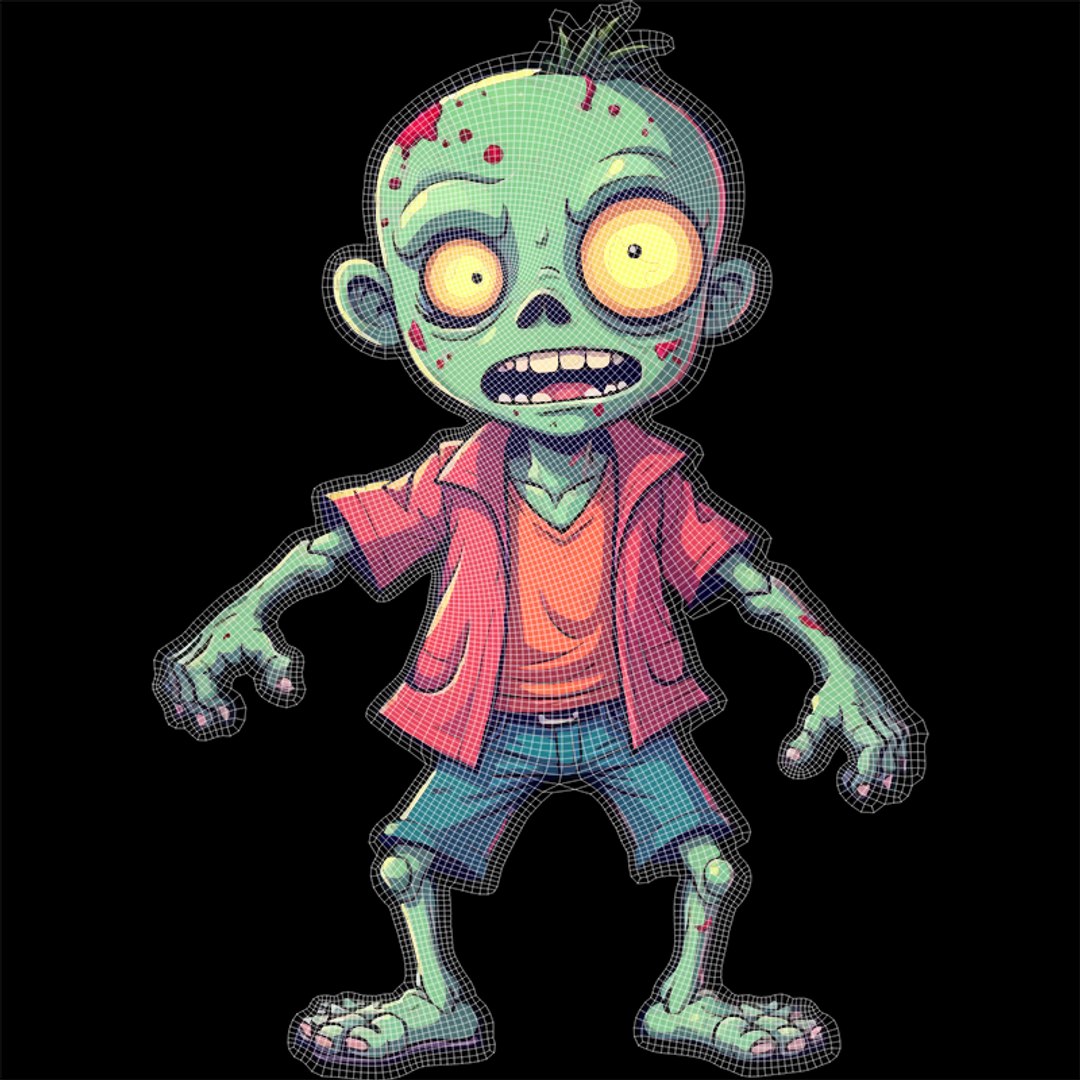 Zombie Shaped Foil Balloon 003 3D Model - TurboSquid 2474514