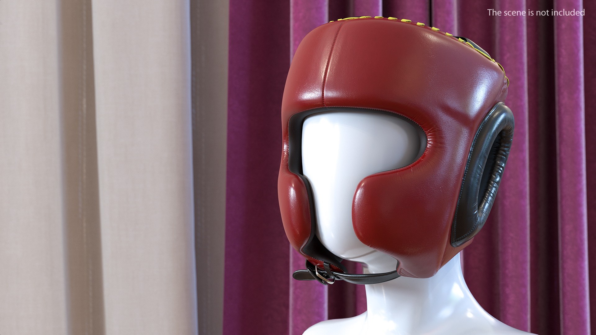 3D Boxing Training Helmet Red Model - TurboSquid 1554965