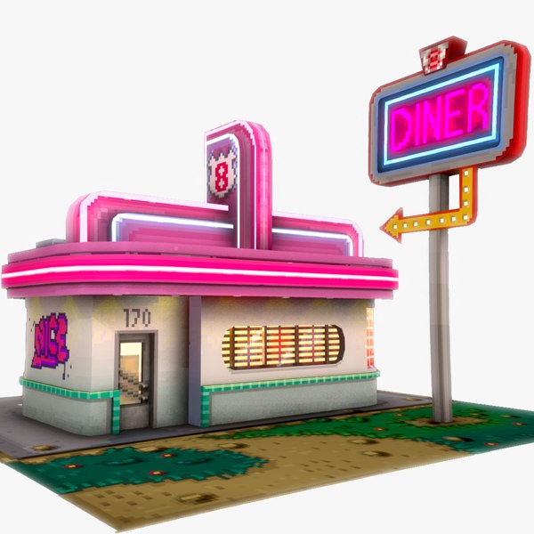 Pixel Diner 3D model - TurboSquid 2007997