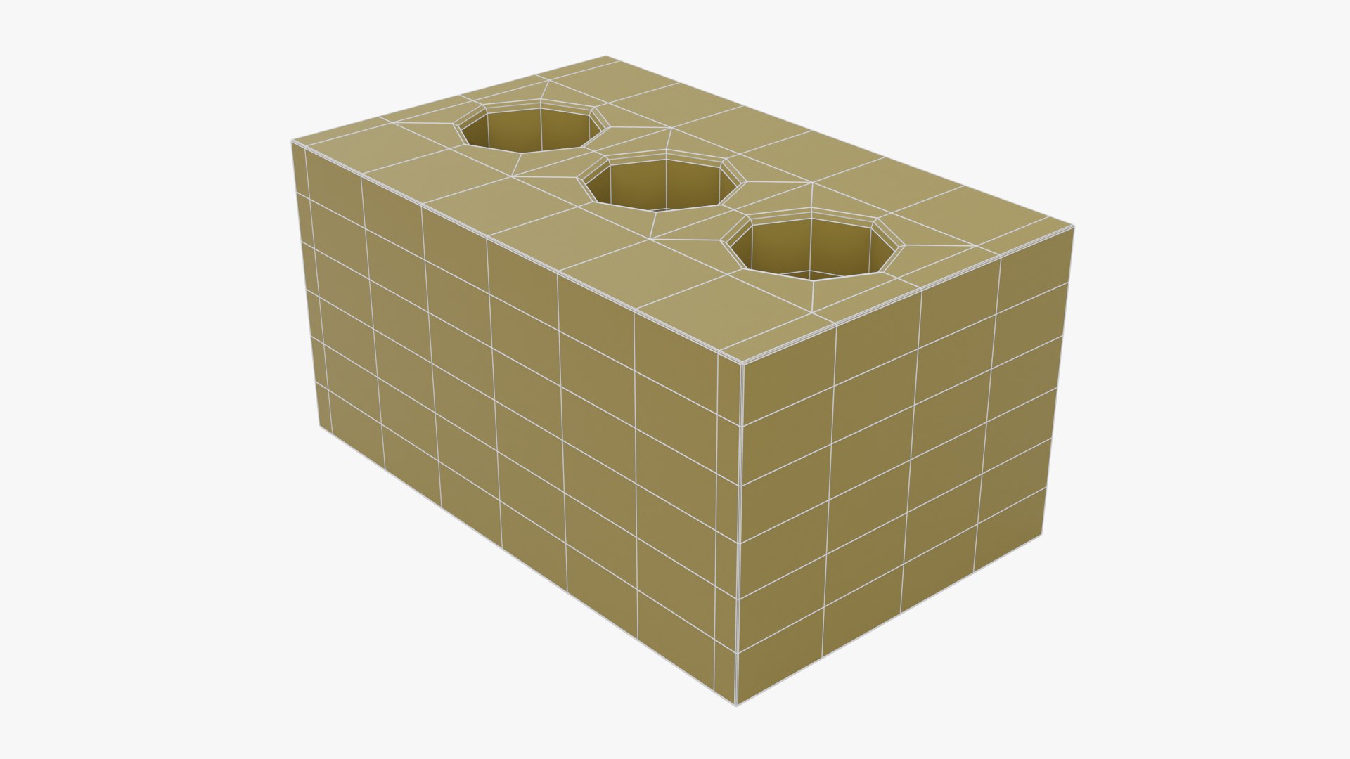 3D Hollow Cinder Block 3 - TurboSquid 2061778