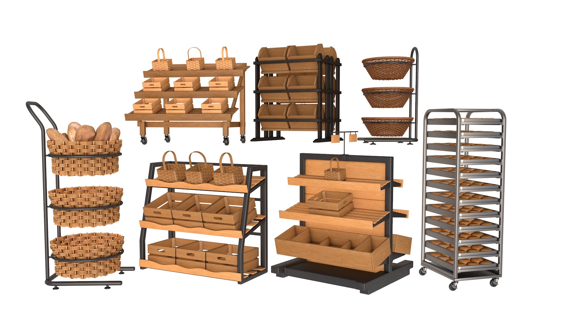 3D Bakery Display Collection - TurboSquid 1975815