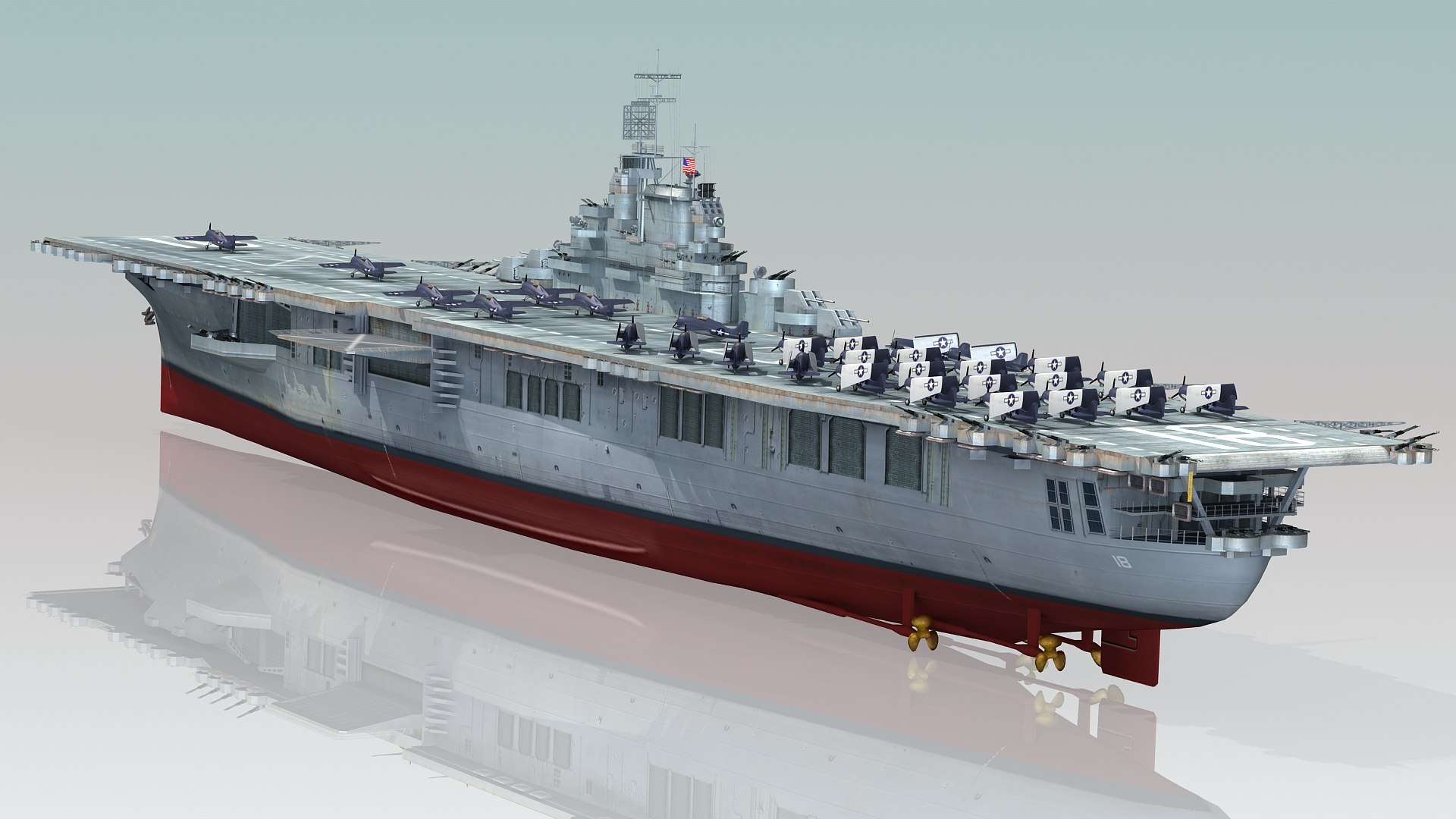 Uss Wasp Cv-18 Cv Model - TurboSquid 1493086