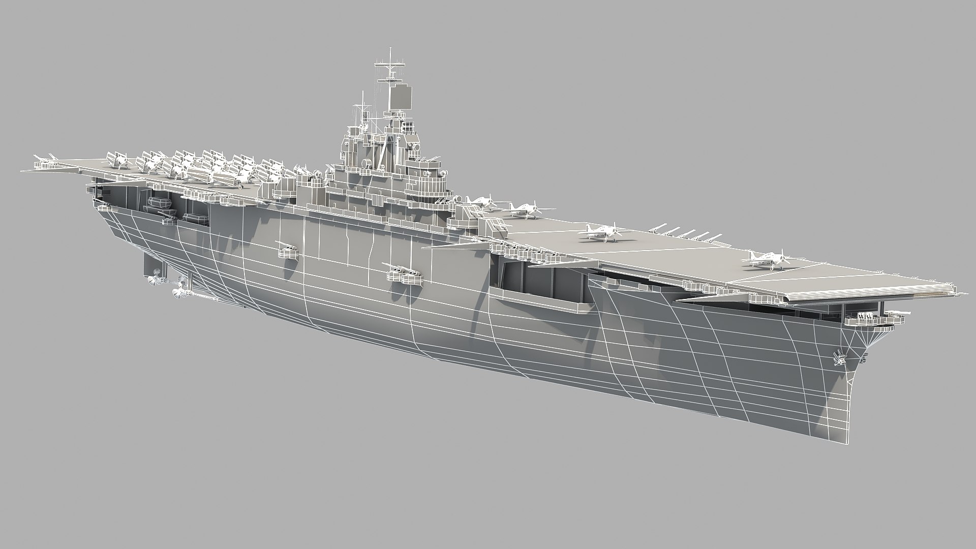 Uss wasp cv-18 cv model - TurboSquid 1493086