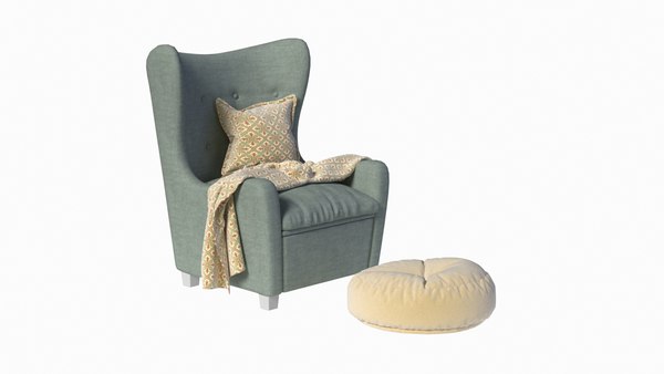 3D chair footrest model - TurboSquid 1599230