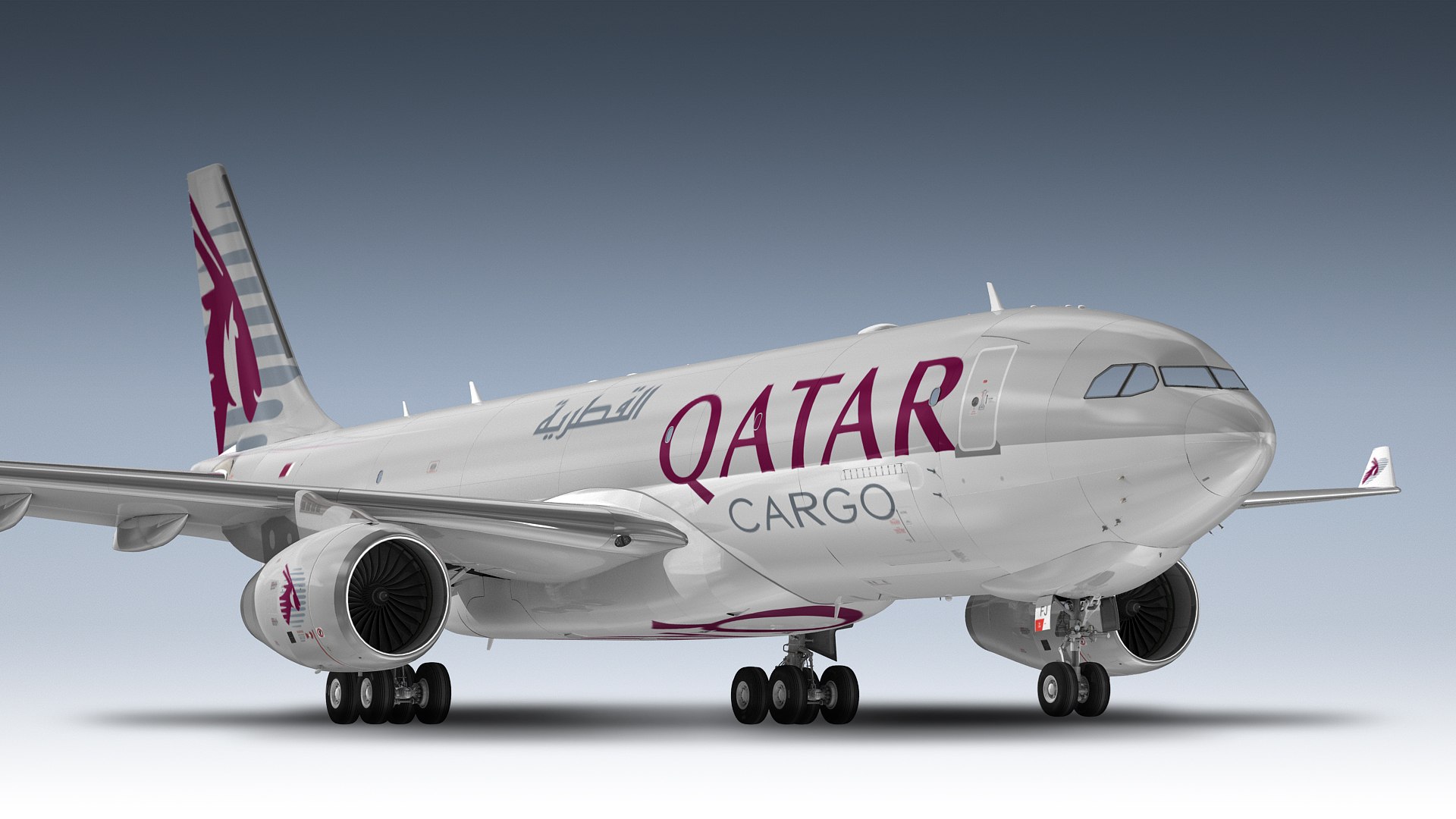 Airbus A330-200F Qatar Cargo 3D - TurboSquid 2150352
