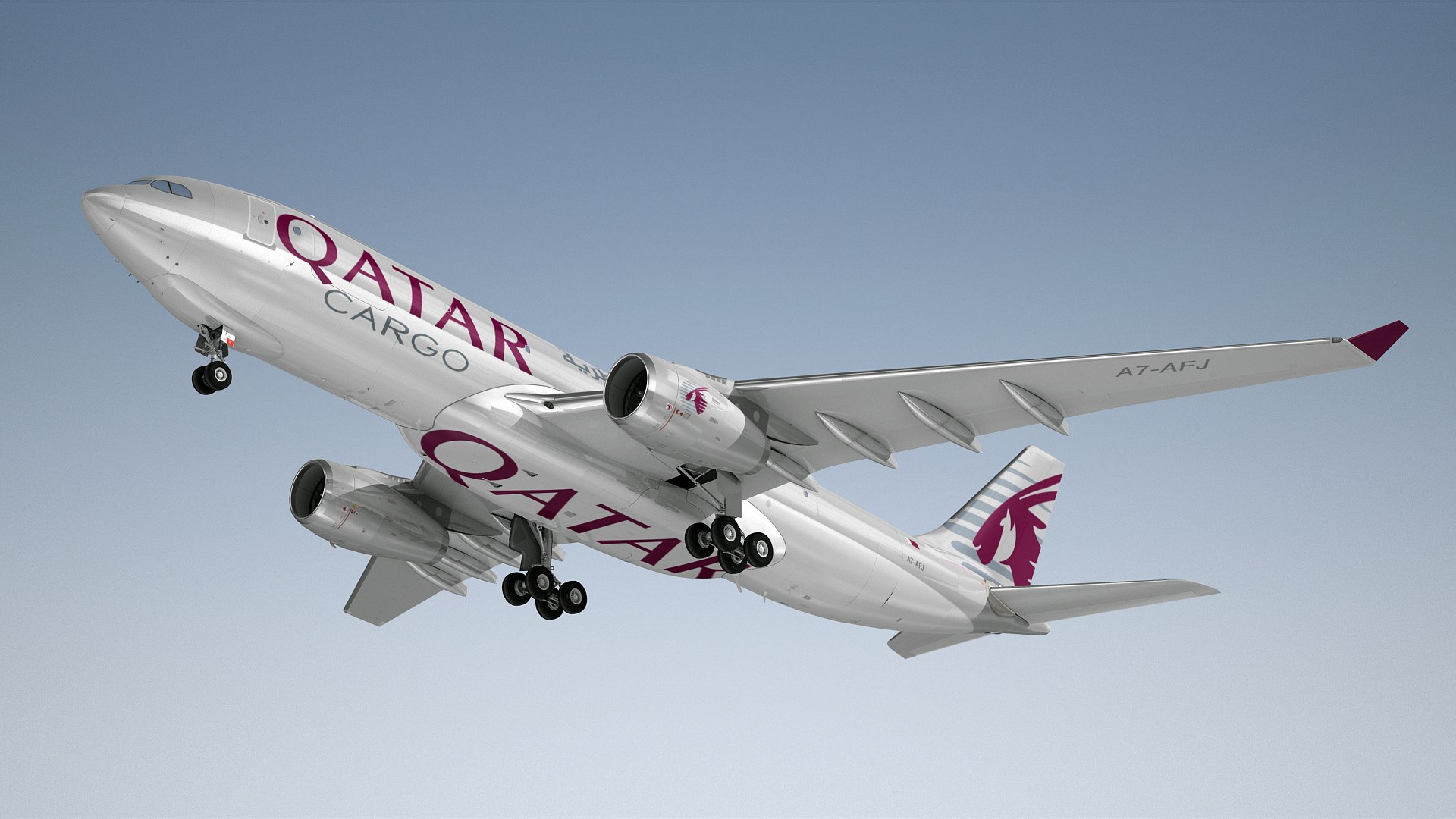 Airbus A330-200F Qatar Cargo 3D - TurboSquid 2150352