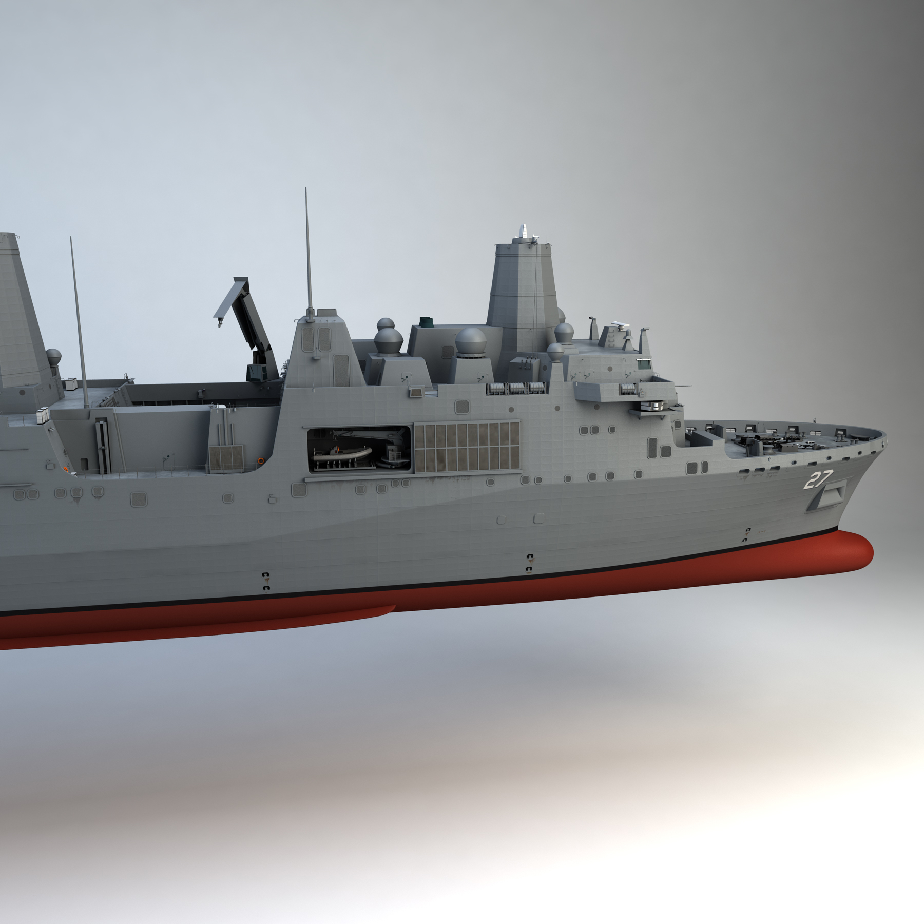 uss portland lpd-27 3d model