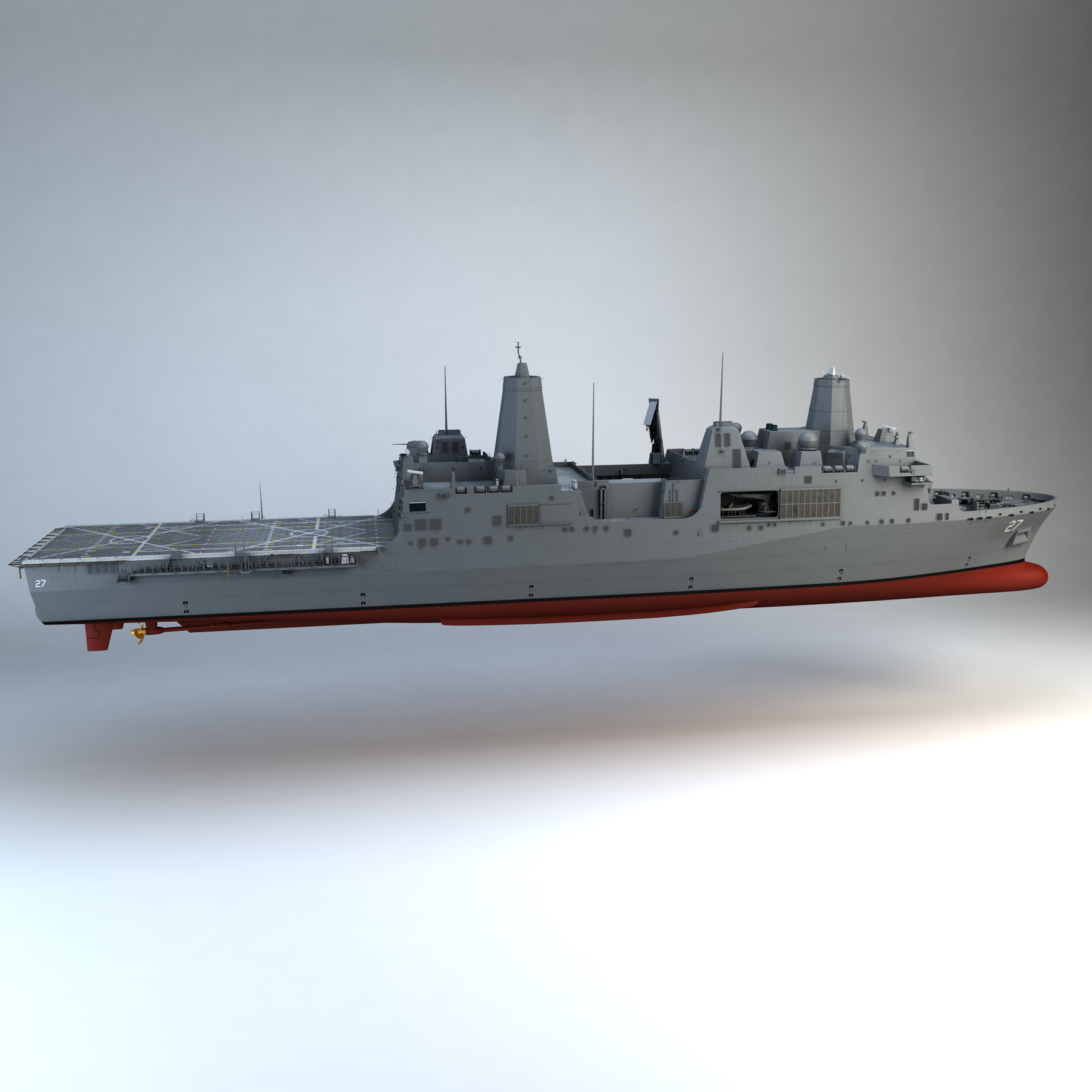 uss portland lpd-27 3d model