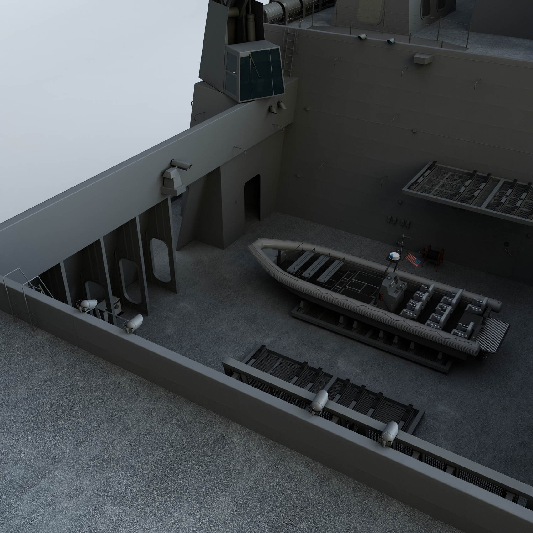 uss portland lpd-27 3d model