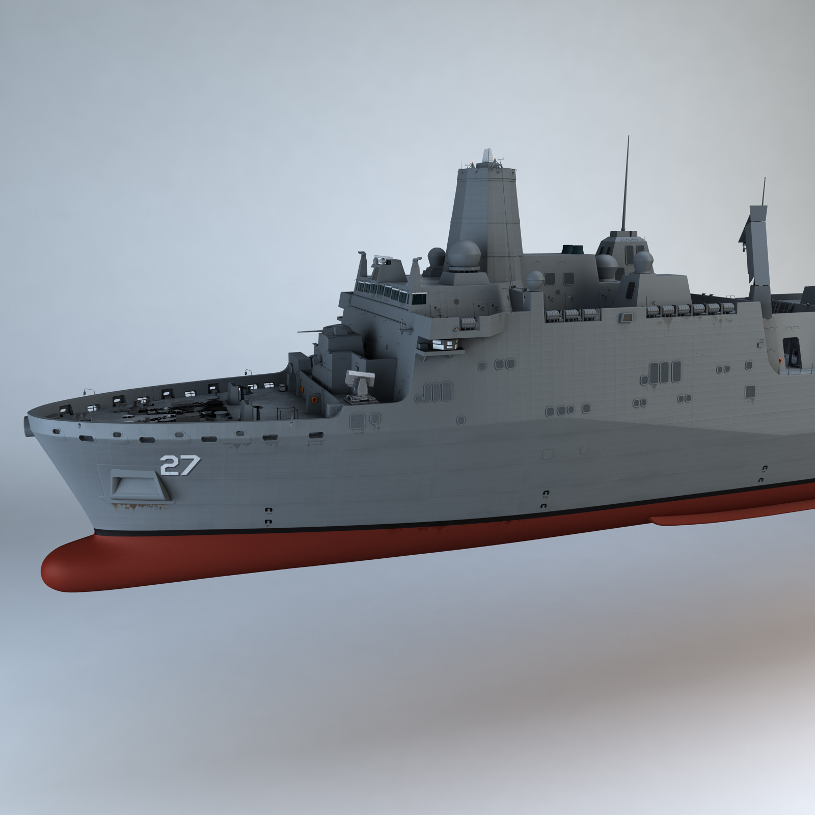 uss portland lpd-27 3d model